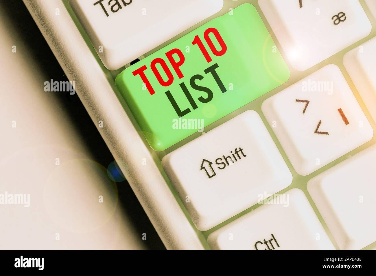 Text sign showing Top 10 List. Business photo showcasing the ten most ...