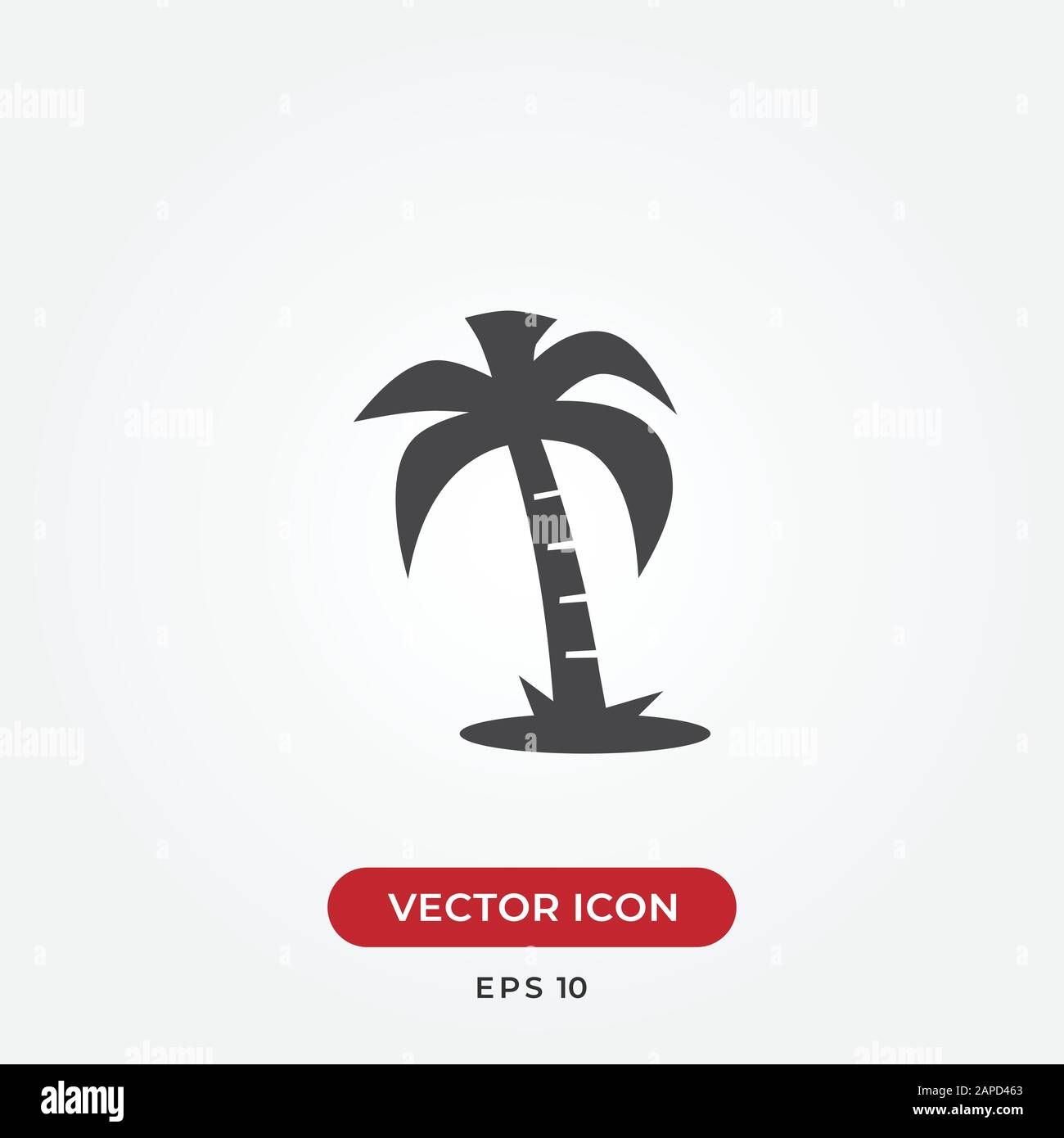 Palm tree vector icon in modern design style for web site and mobile ...