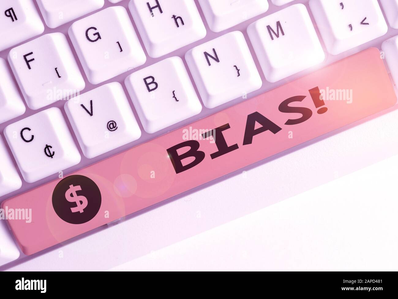 Handwriting text writing Bias. Conceptual photo inclination or ...