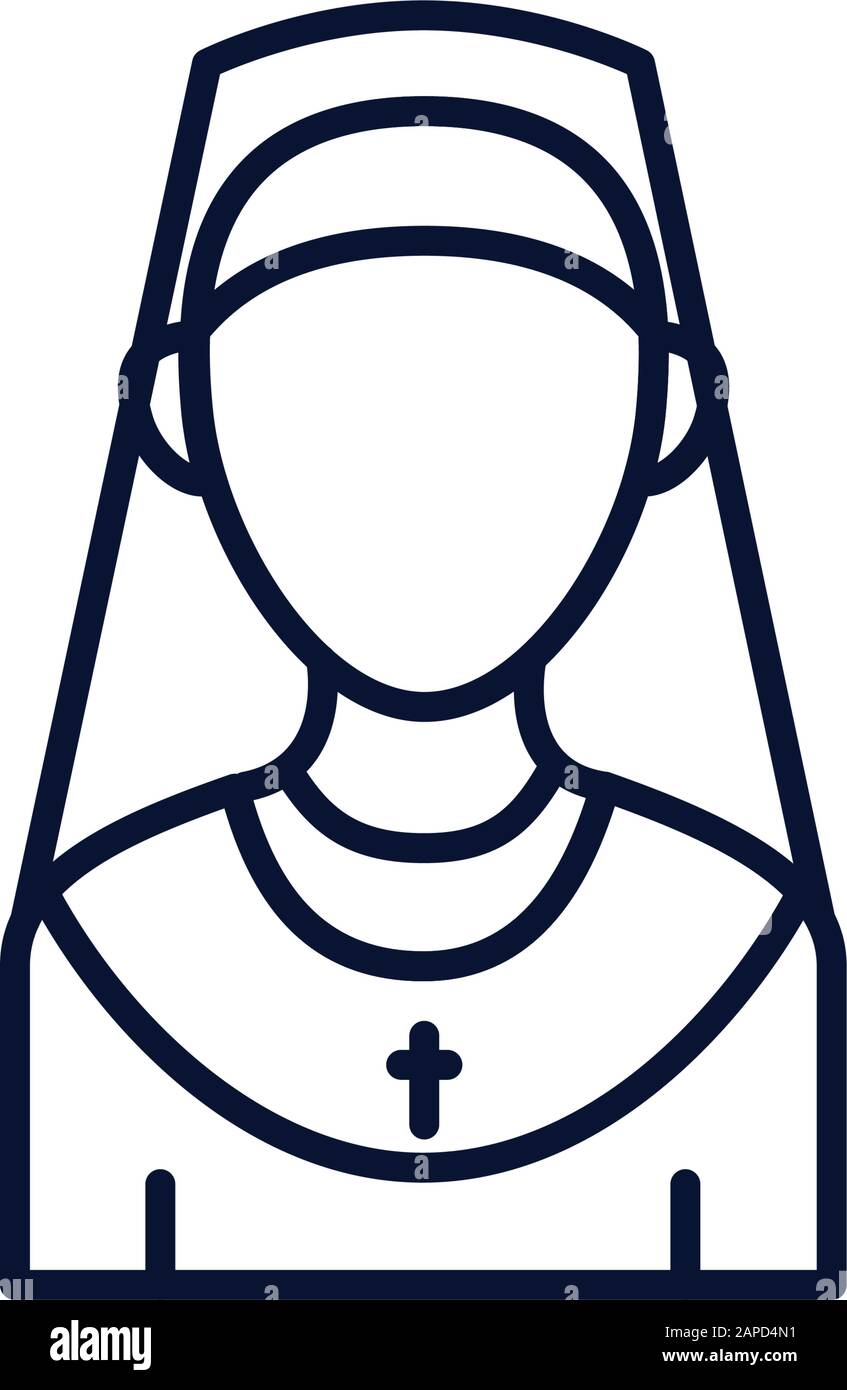 Catholic nun Stock Vector Images - Alamy
