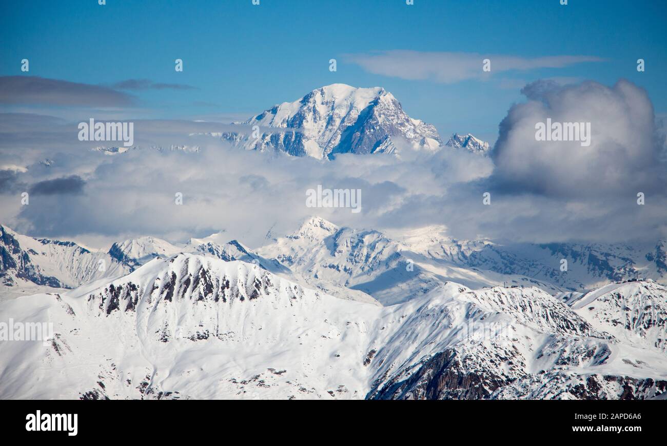 Mont blanc sunset view spectacular clouds snowy mountain from Mont ...