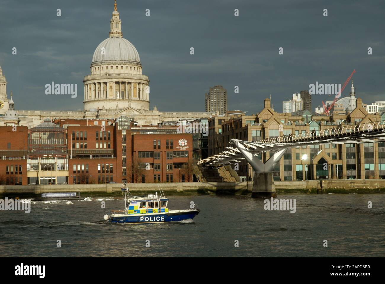 A police launch belonging to the Marine Support Unit of the ...