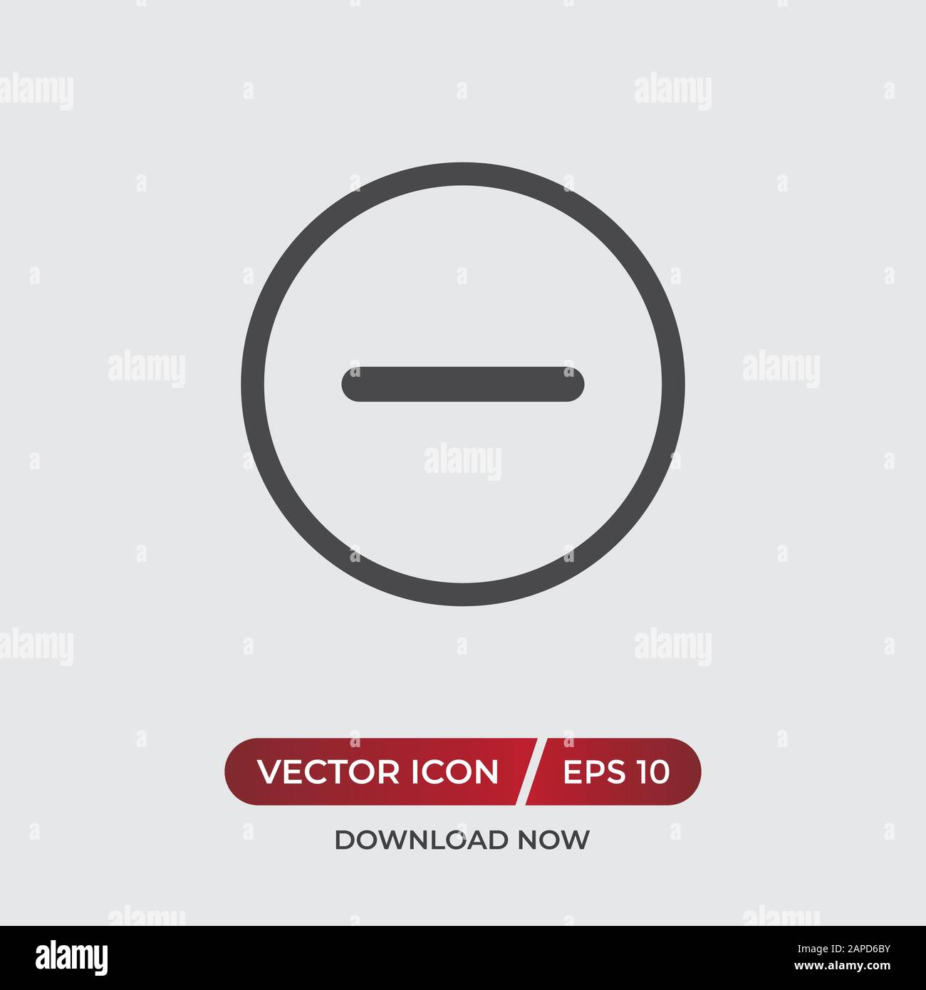 Minus vector icon in modern design style for web site and mobile app ...