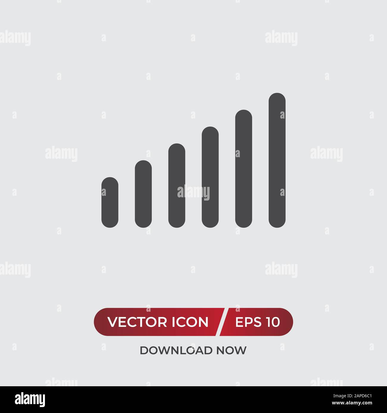 Network signal bar vector icon in modern design style for web site and ...
