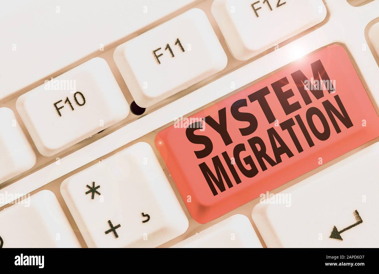 Conceptual hand writing showing System Migration. Concept meaning ...