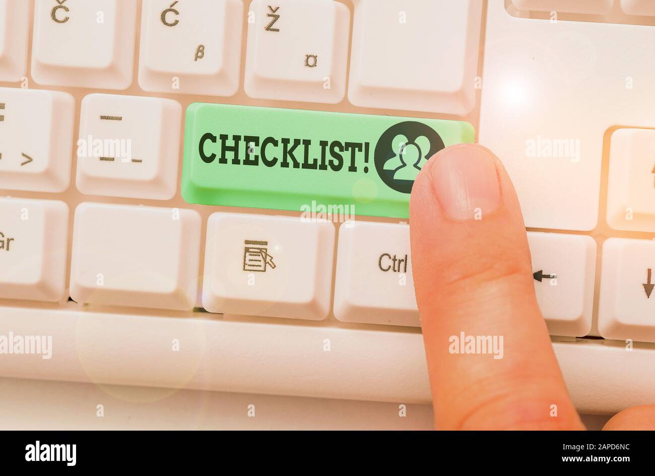 Writing note showing Checklist. Business concept for list items ...