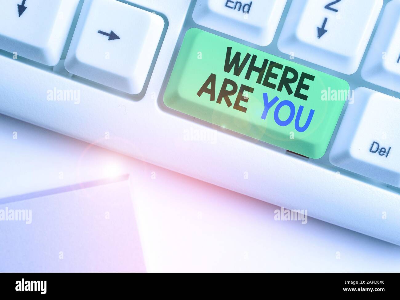 Text sign showing Where Are You. Business photo showcasing Give us your ...