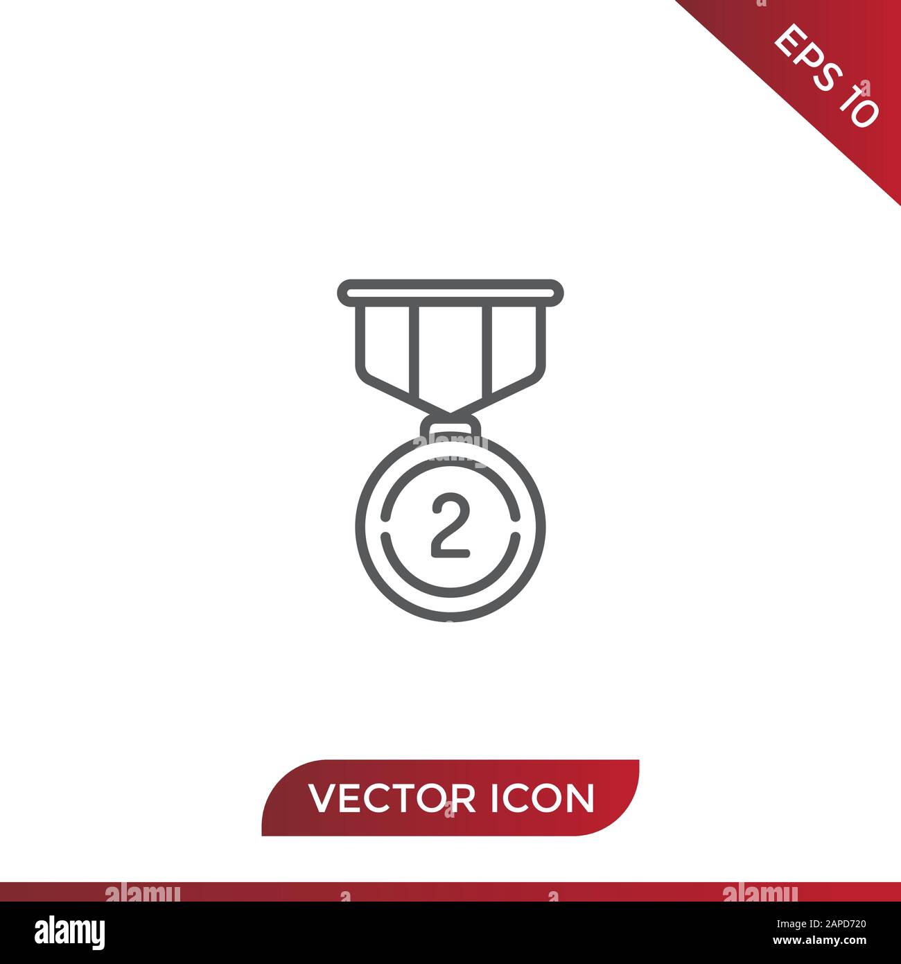 The silver medal Stock Vector Images - Alamy