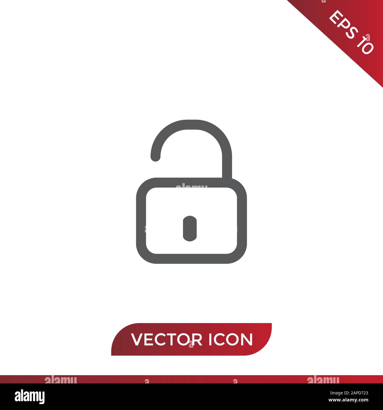 Open padlock icon Stock Vector Image & Art - Alamy