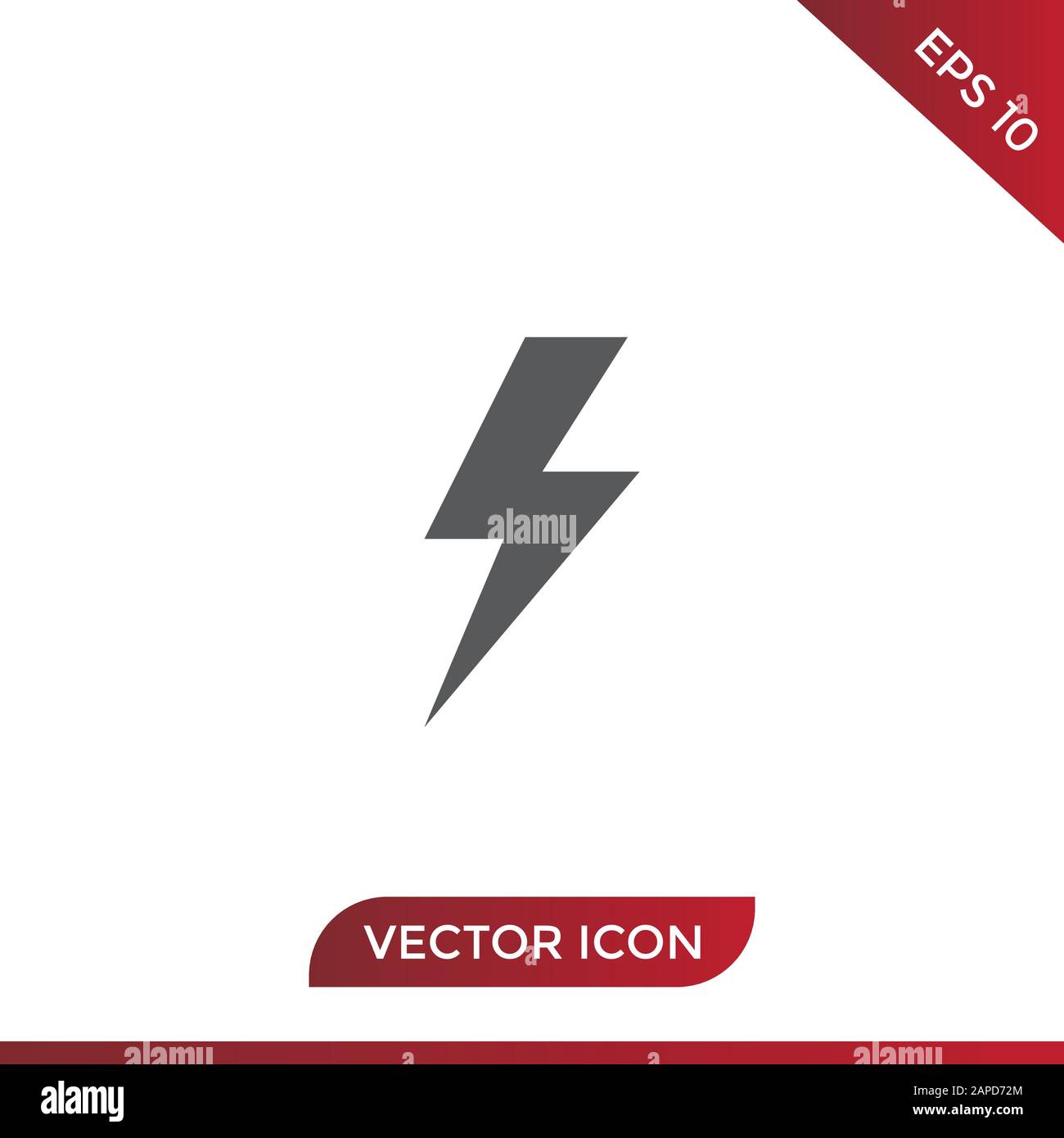 Lightning vector icon Stock Vector Image & Art - Alamy