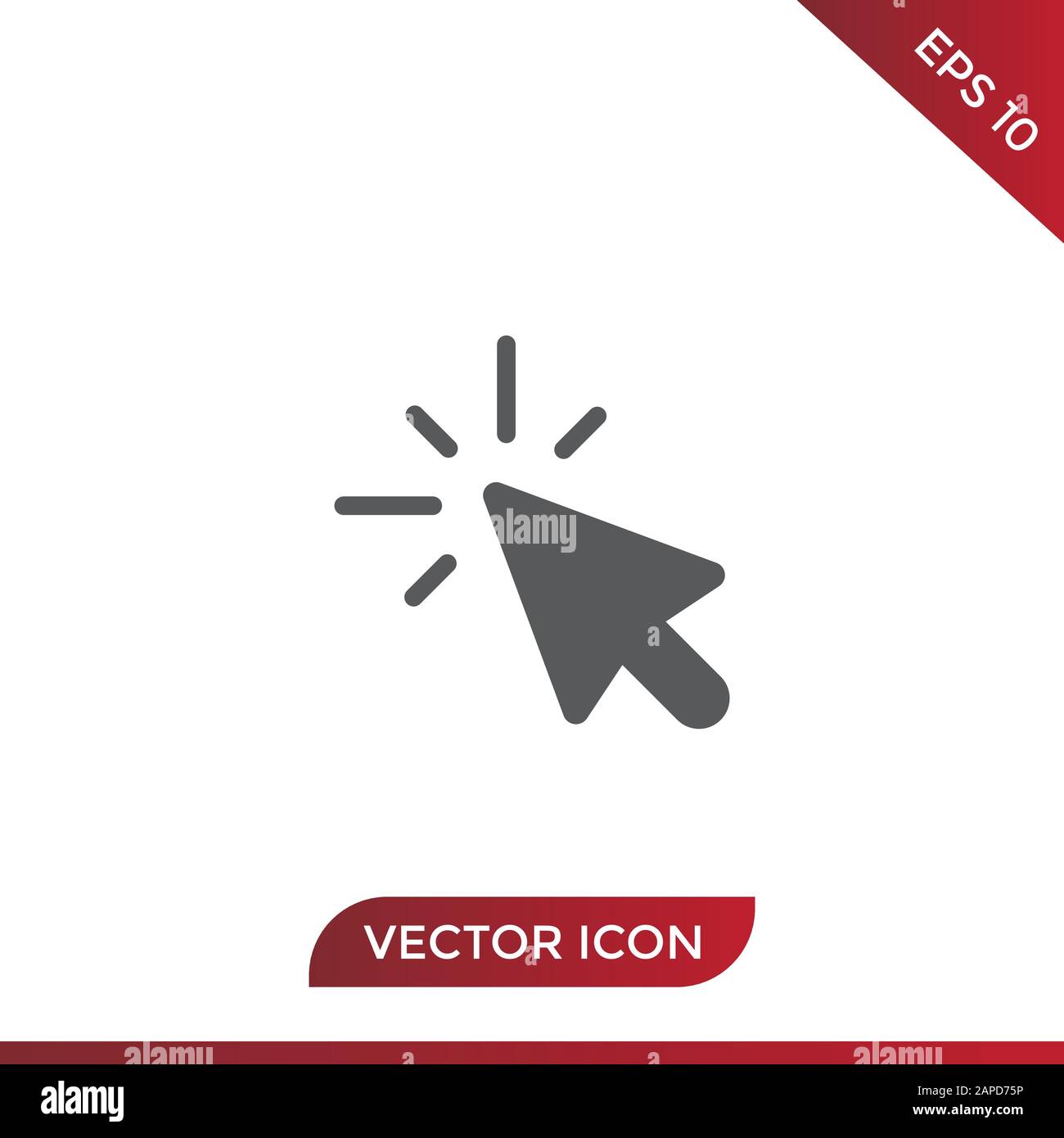 Click vector icon Stock Vector Image & Art - Alamy
