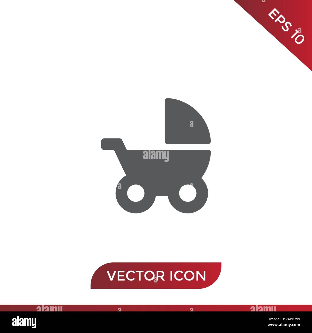 Baby stroller vector icon Stock Vector Image & Art - Alamy
