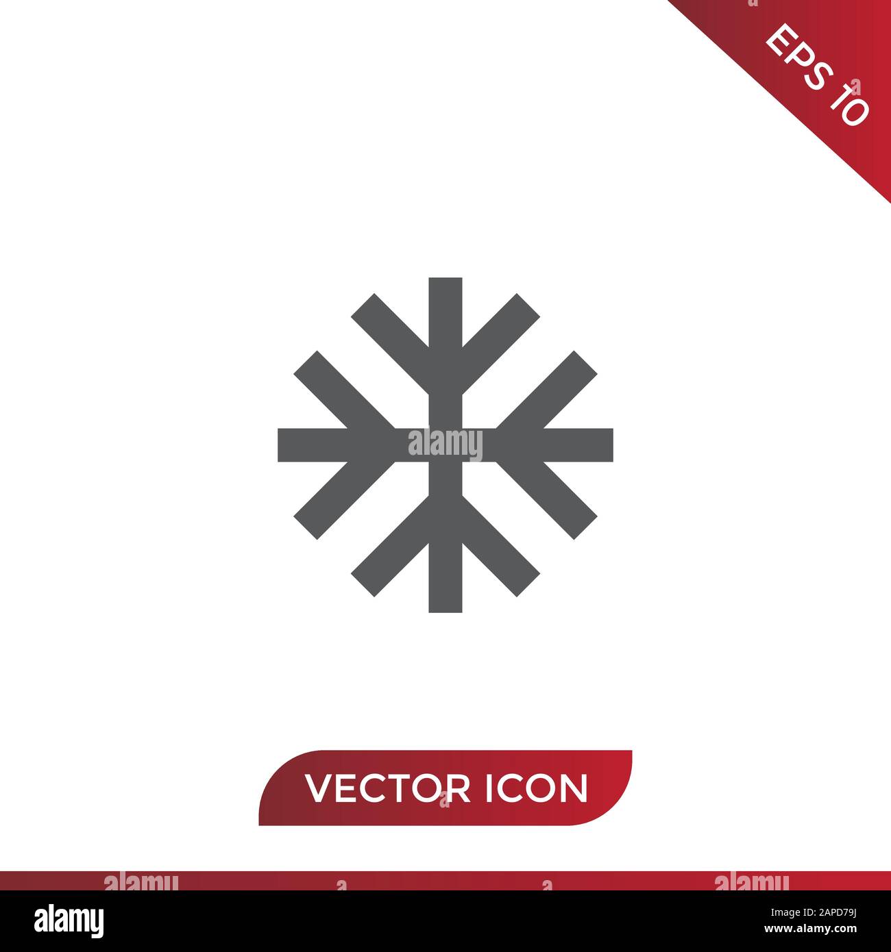 Snowflake vector icon hi-res stock photography and images - Alamy