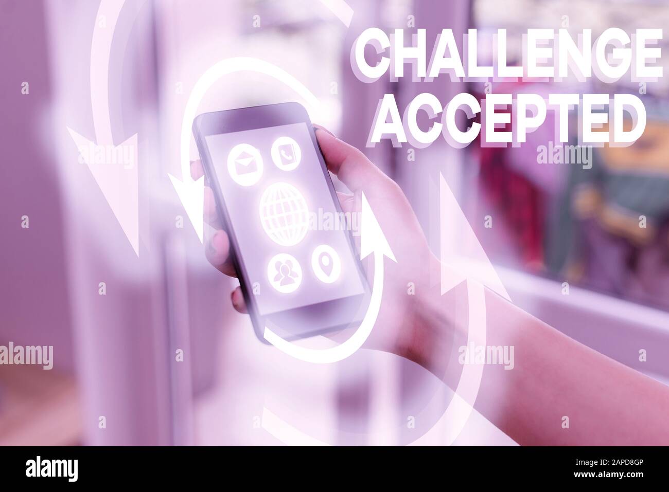 Handwriting text writing Challenge Accepted. Conceptual photo to ...