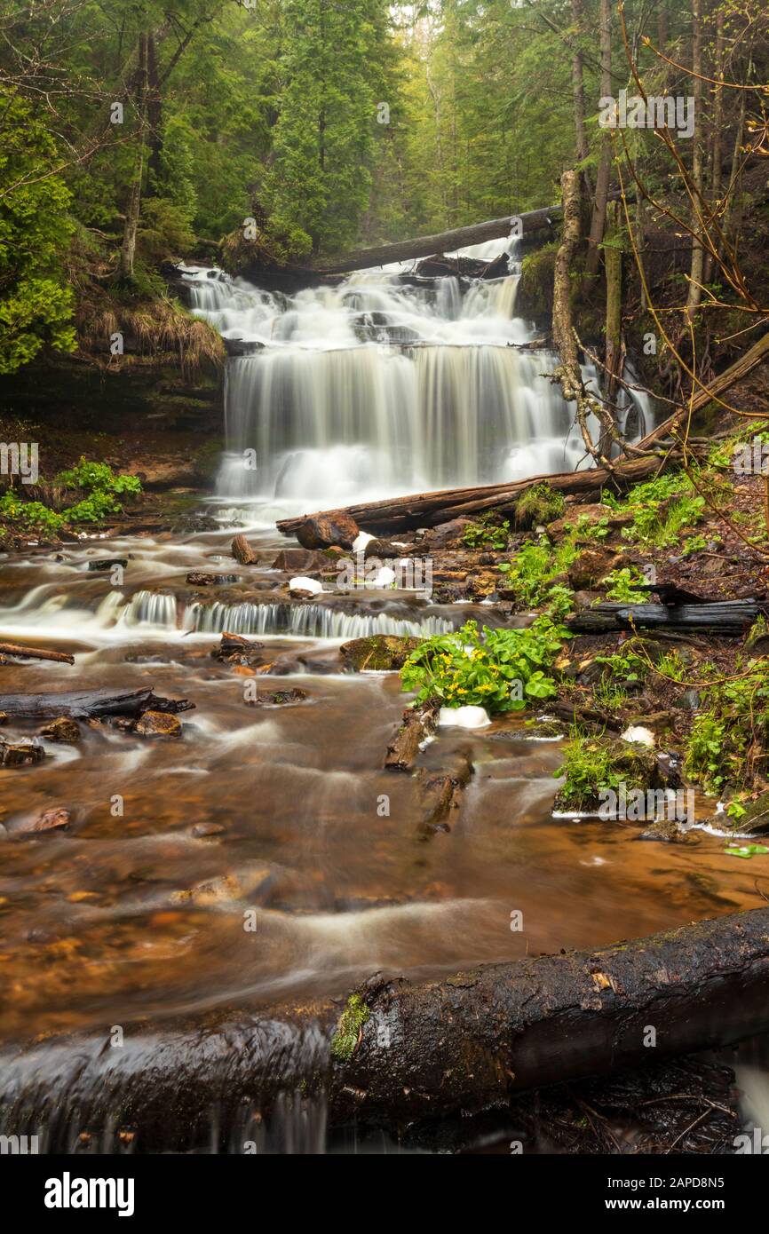 Wagner Falls in Munising, Michigan Stock Photo - Alamy