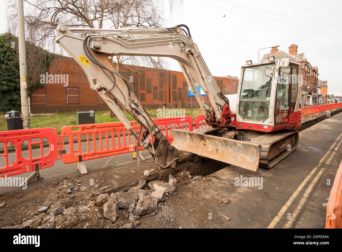 Road being broken up to lay pipes Stock Photo - Alamy Road being broken up to lay pipes Stock Photo - Alamy