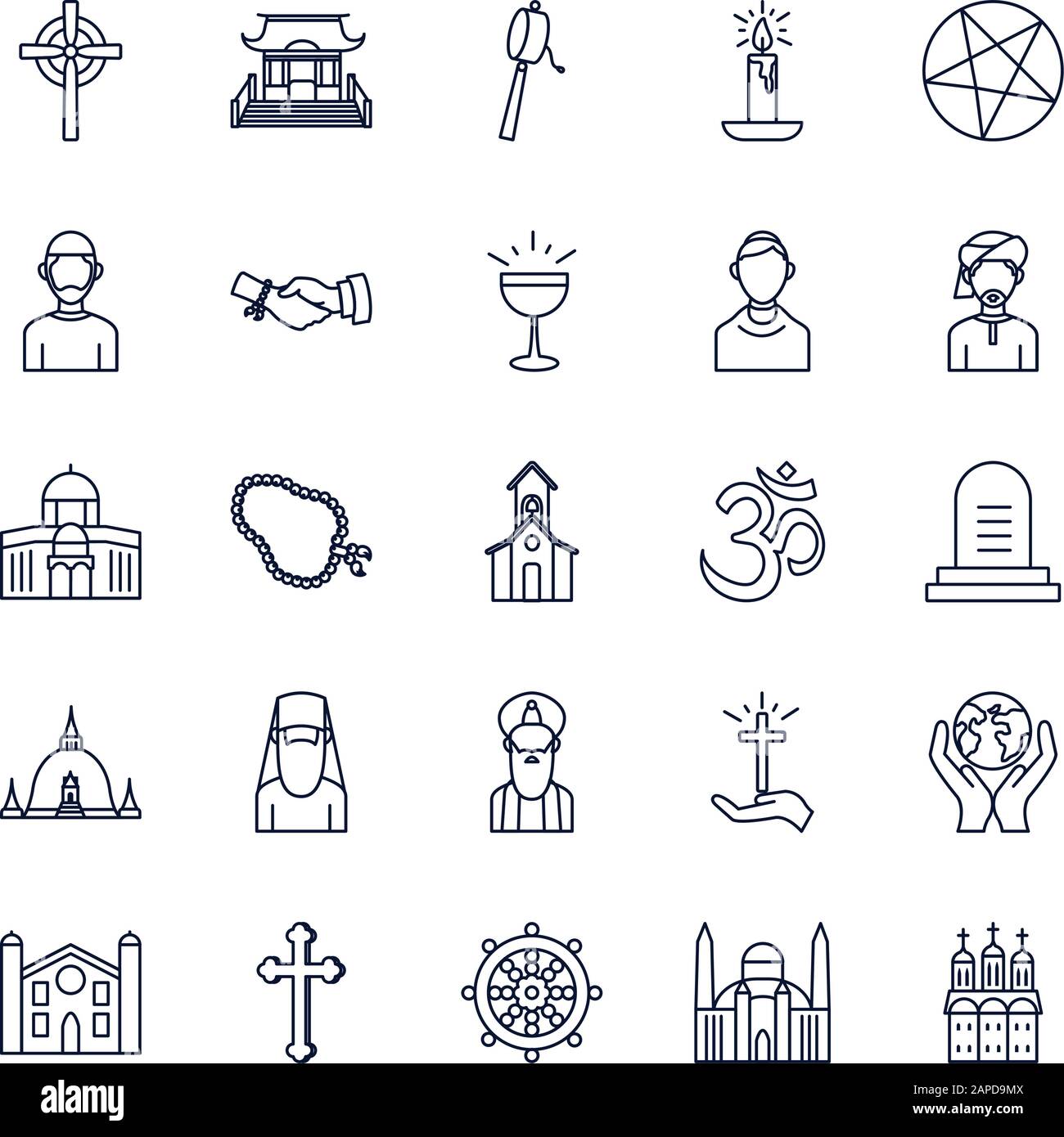 Orthodox religious symbols Stock Vector Images - Alamy
