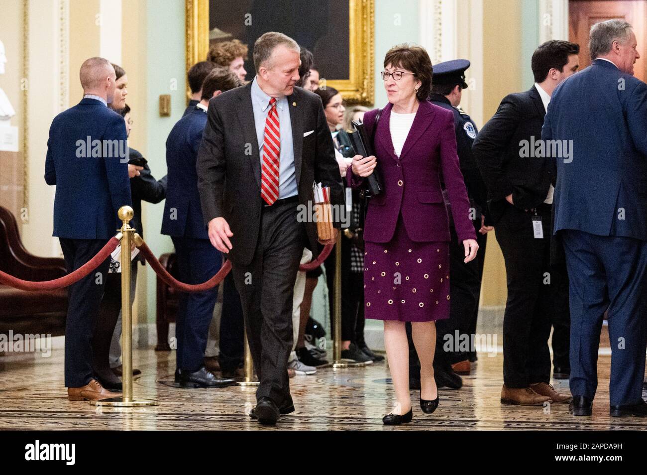 January 22, 2020 - Washington, DC, United States: U.S. Senators Dan ...