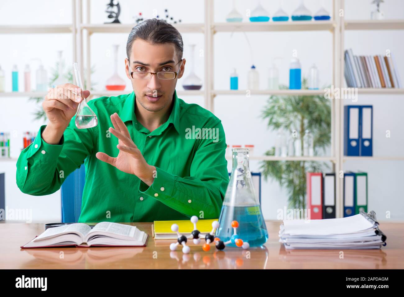 The chemistry student studying for exams Stock Photo - Alamy