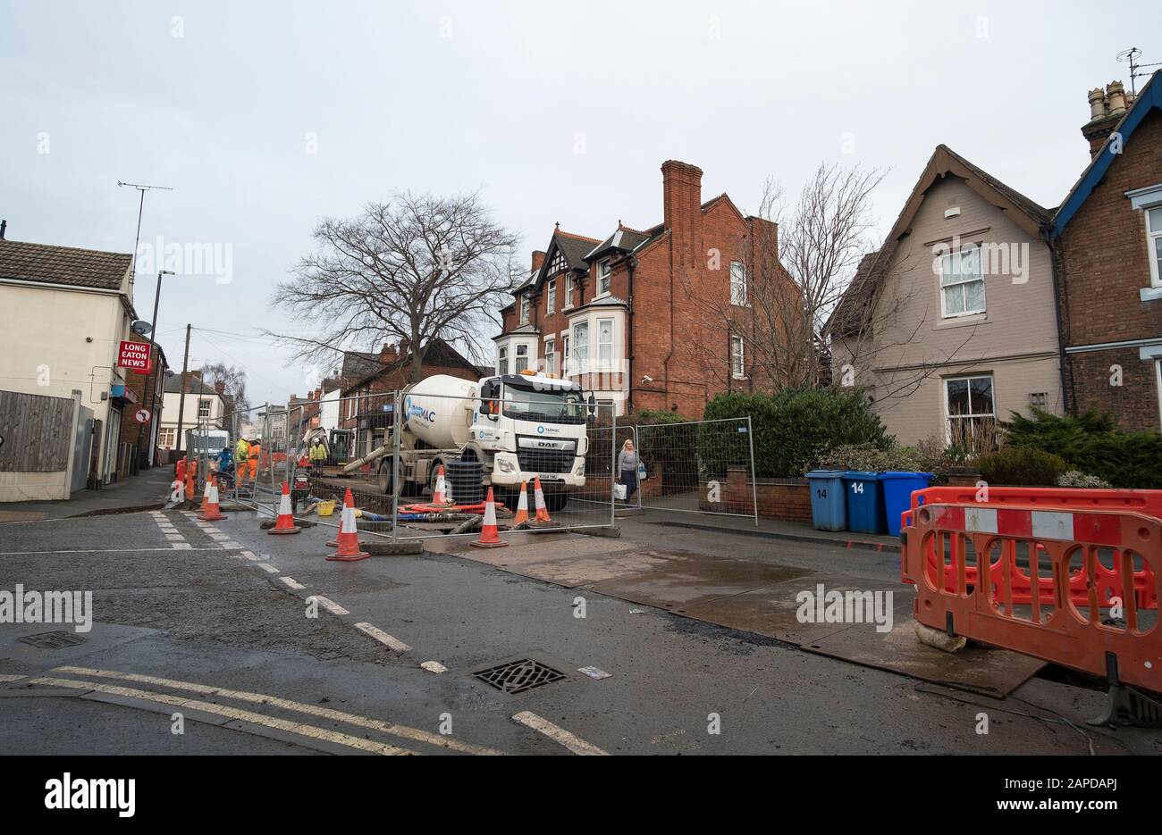 Major road works on an urban street Stock Photo - Alamy