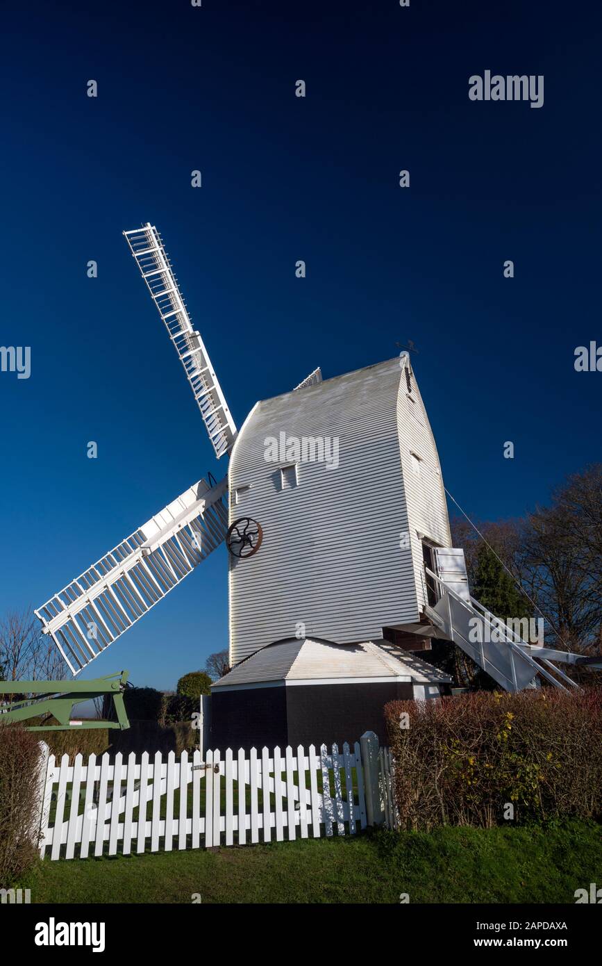 Oldland Windmill 18th-century post mill in Keymer, West Sussex, UK ...
