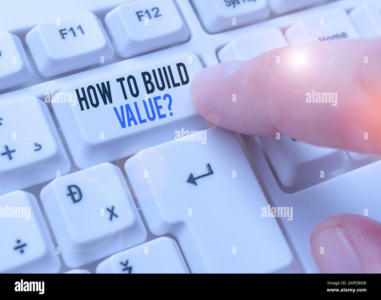 Text sign showing How To Build Value question. Business photo text Ways ...