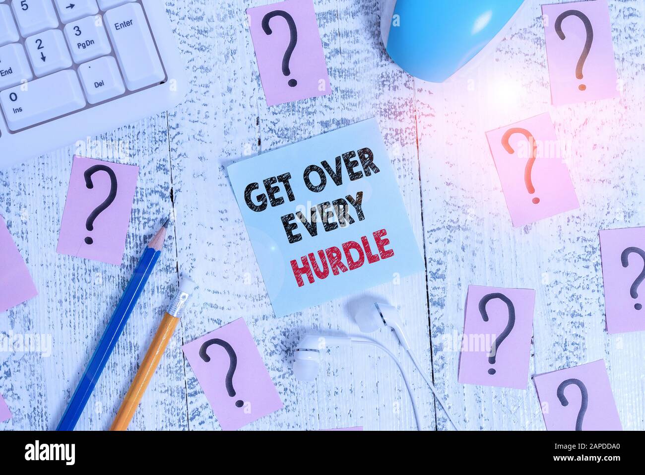 Conceptual hand writing showing Get Over Every Hurdle. Concept meaning ...