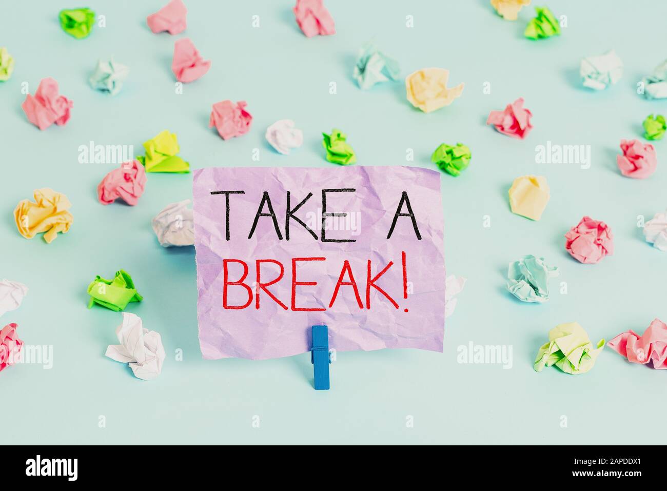 Writing note showing Take A Break. Business concept for Resting Stop ...