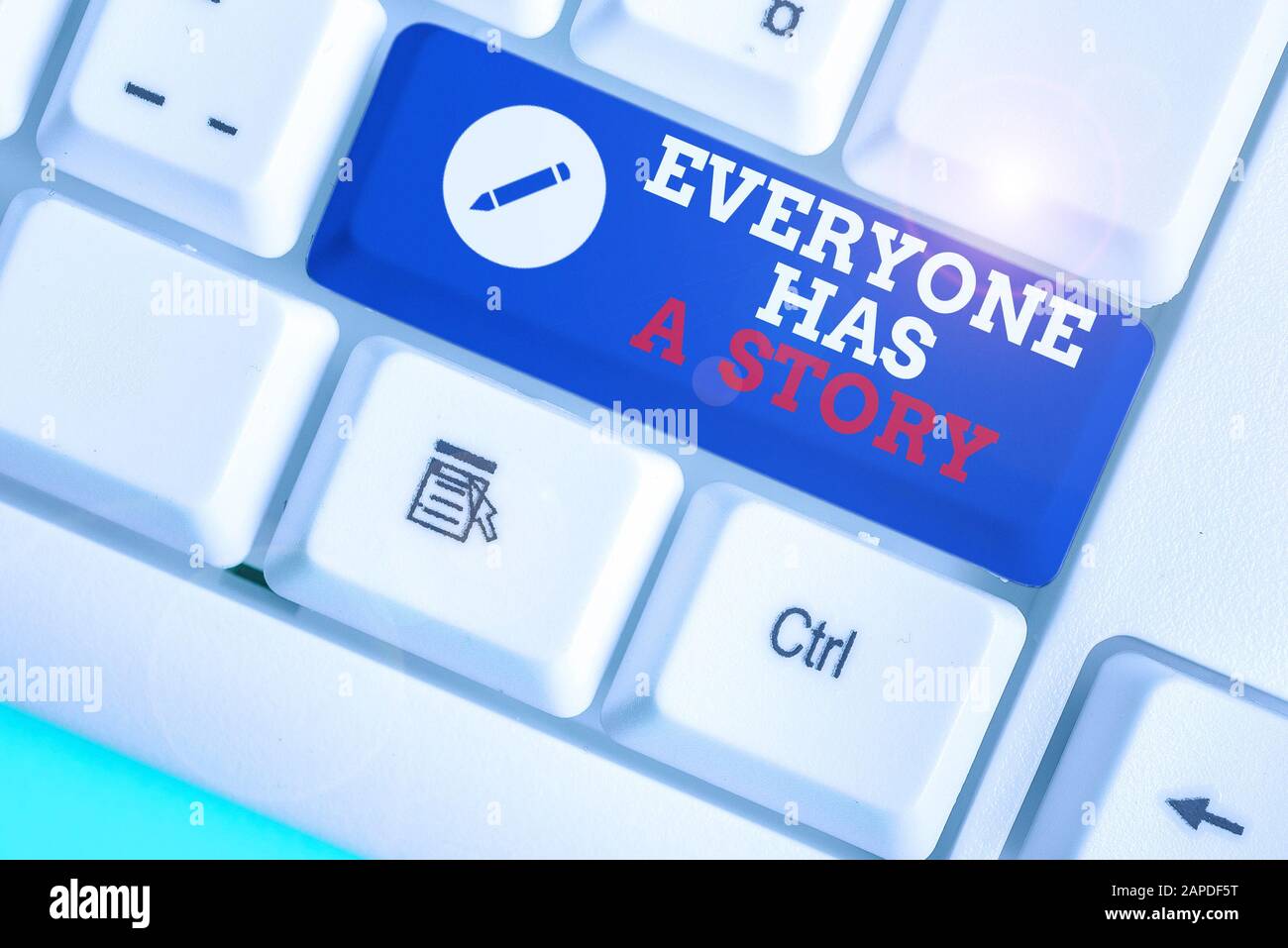 Conceptual hand writing showing Everyone Has A Story. Concept meaning ...
