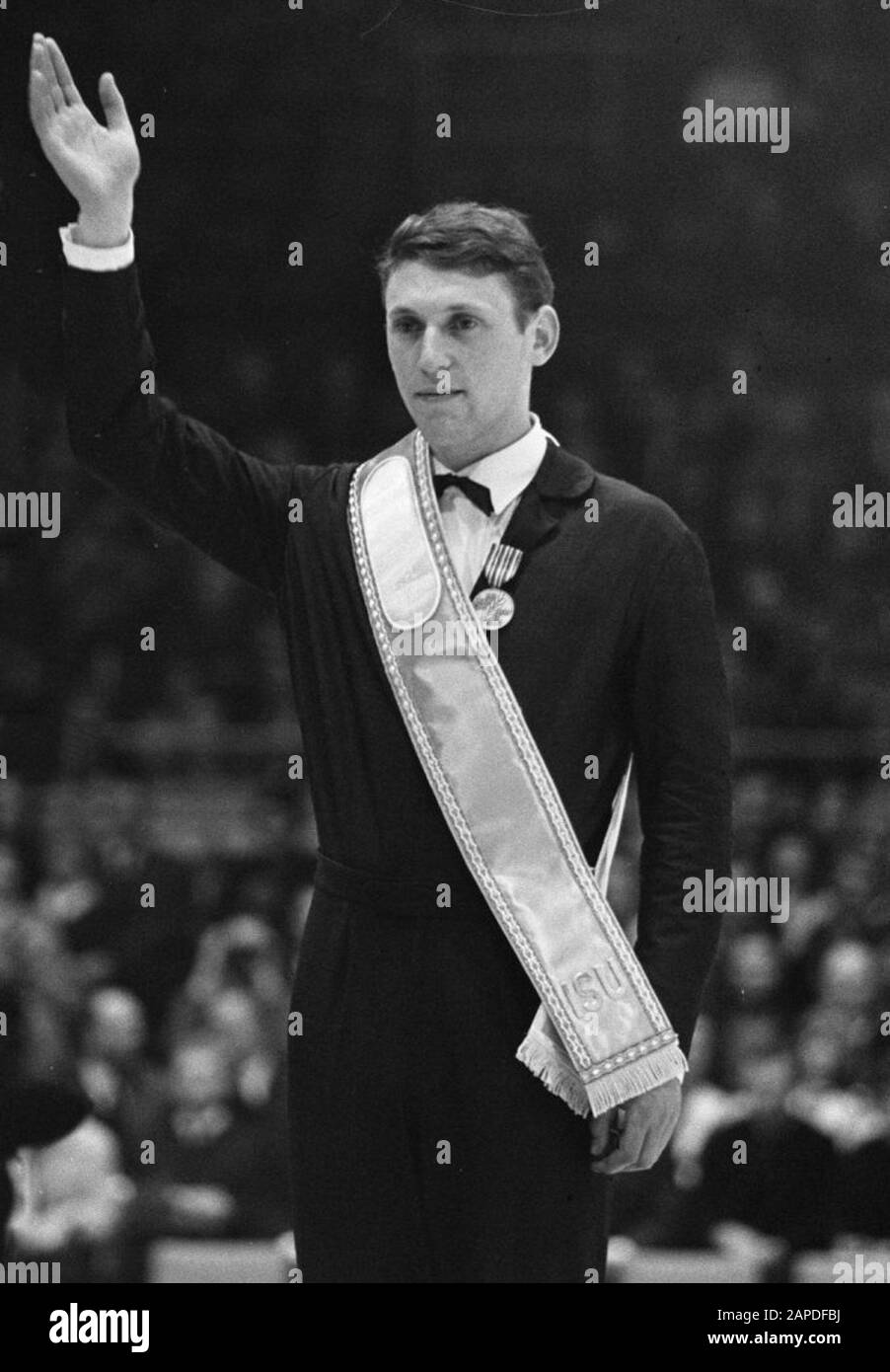 World Championships in Dortmund, Alain Calmat on honorary podium Stock ...