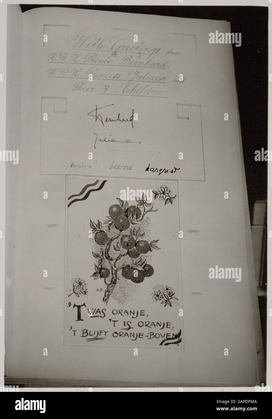 Album of the Society Netherlands-Canada with signature of Princess ...