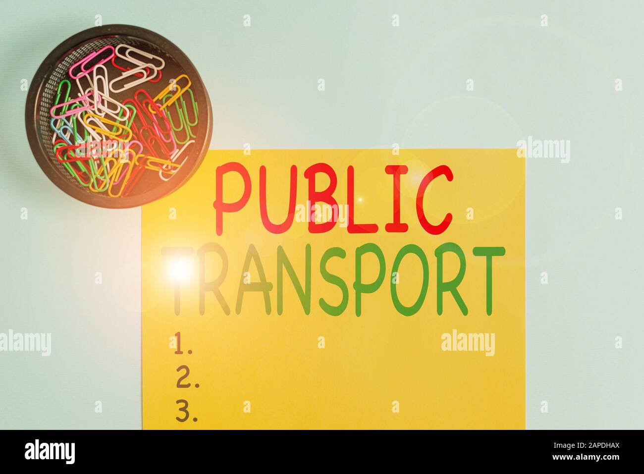 Handwriting text writing Public Transport. Conceptual photo transport ...