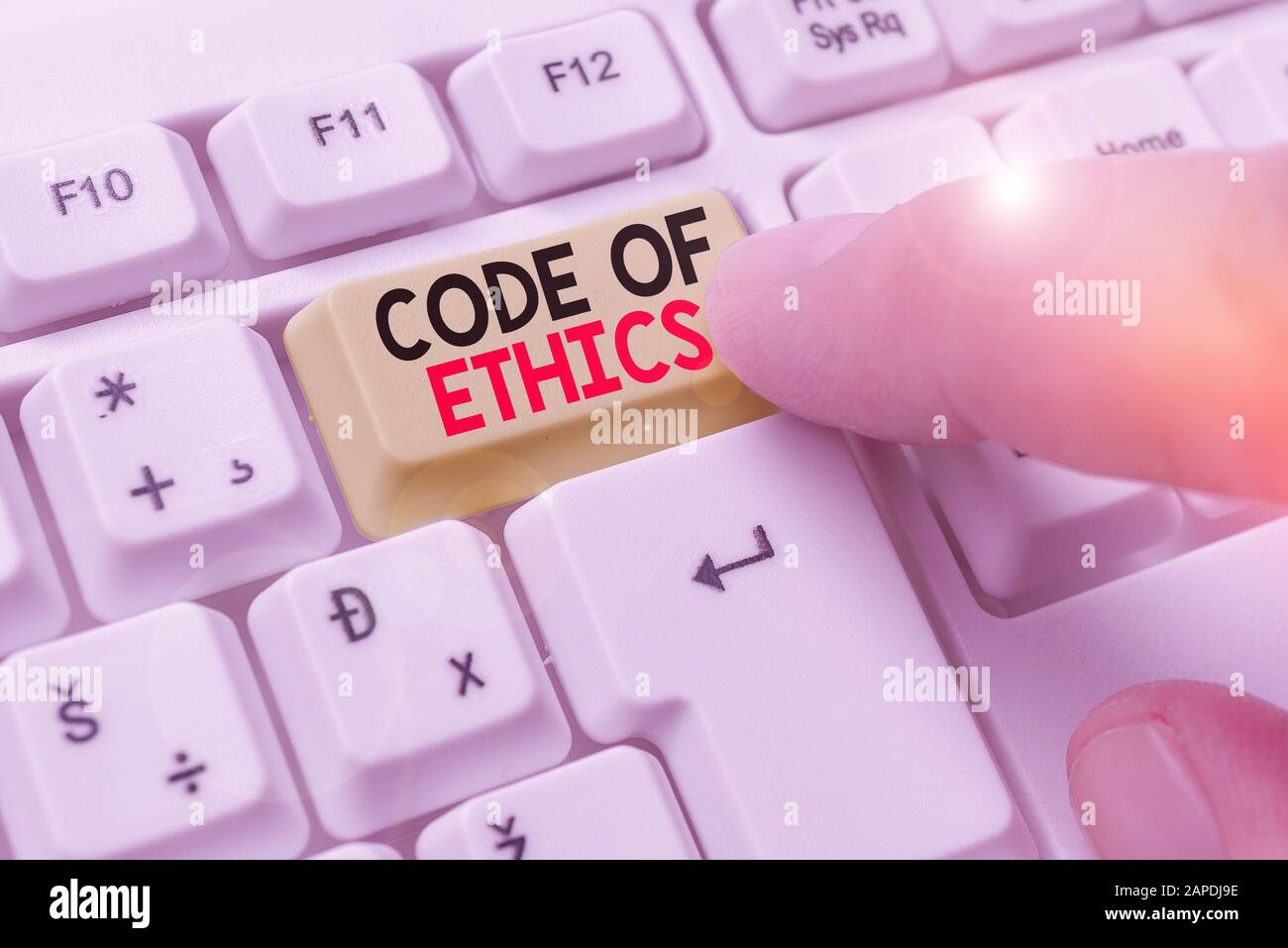 Conceptual Hand Writing Showing Code Of Ethics Concept Meaning Basic