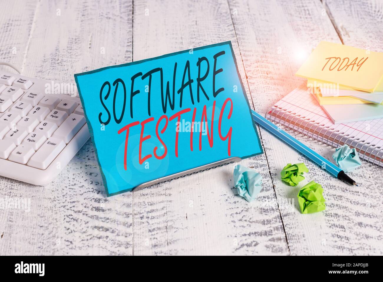 Handwriting Text Software Testing Conceptual Photo Evaluate The Functionality Of A Software