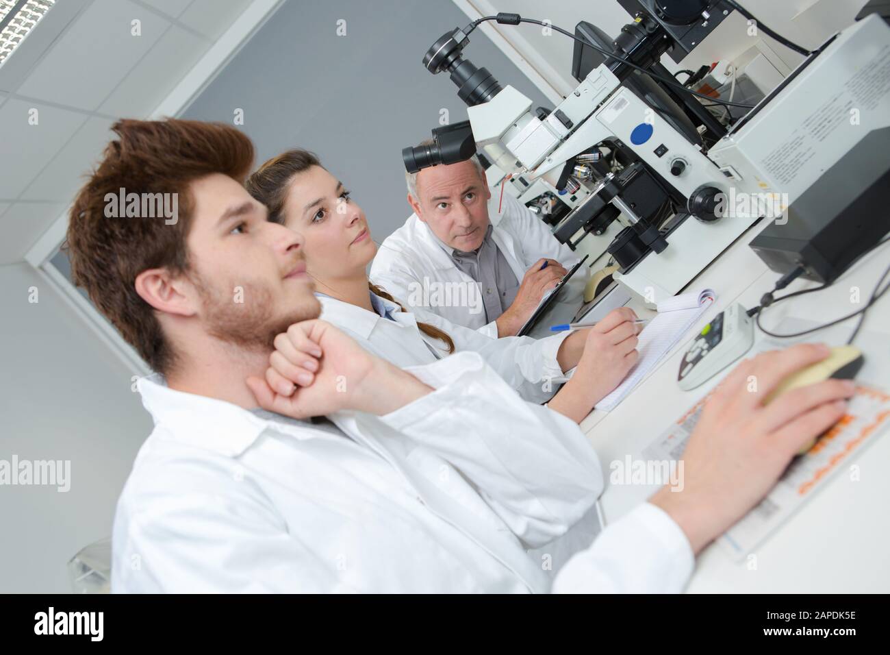 portrait of the future scientists Stock Photo - Alamy
