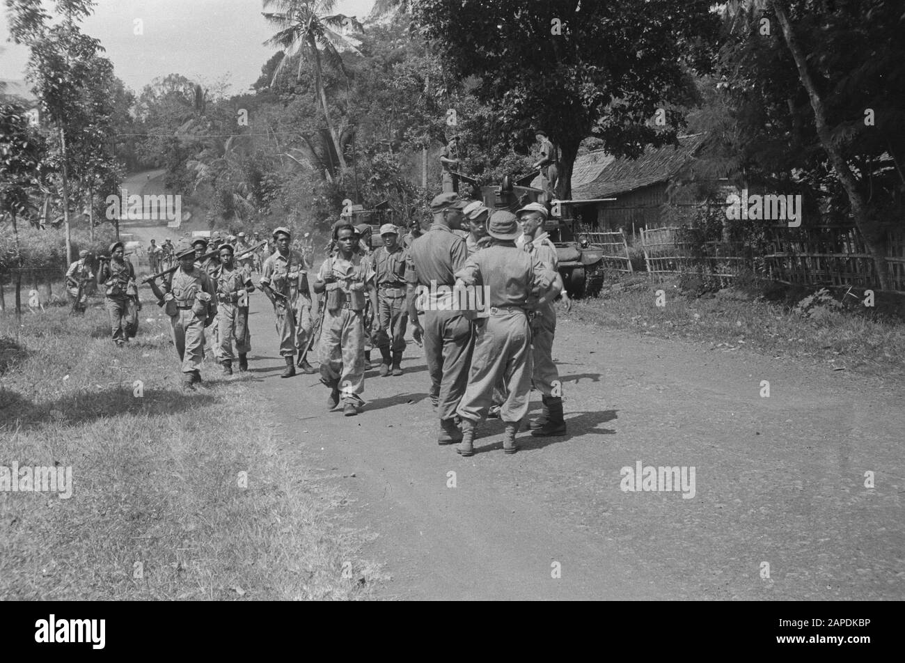 Infantry and armor KNIL Description: Ambarawa. A KNIL unit during a ...