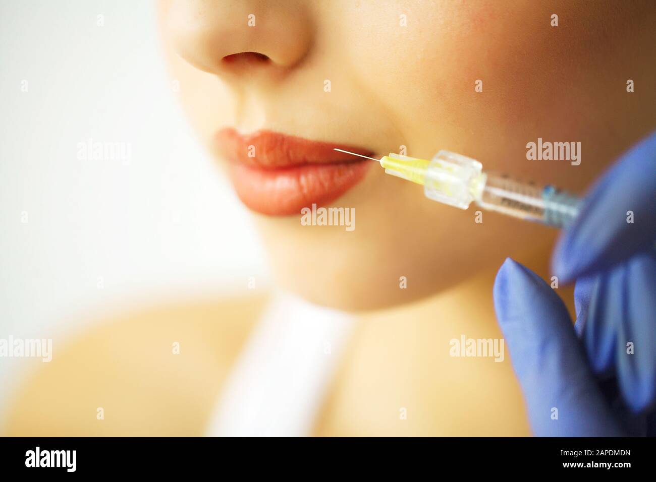 Beauty and Care. Portrait of a Young Woman with a Beautiful Face. A ...