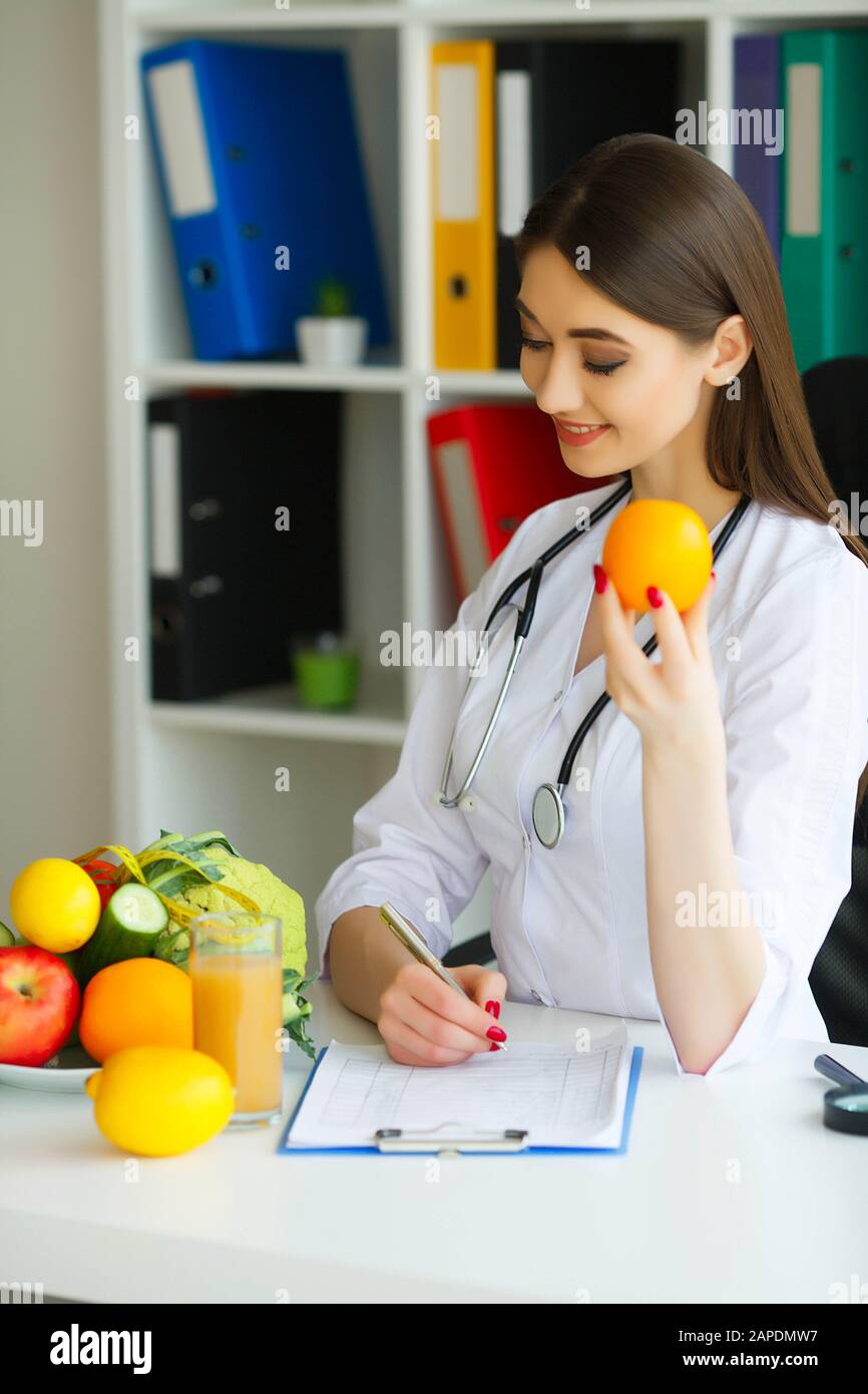 Health. Diet and Healthy. Nutrition. Portrait of a Dietitian's Doctor ...