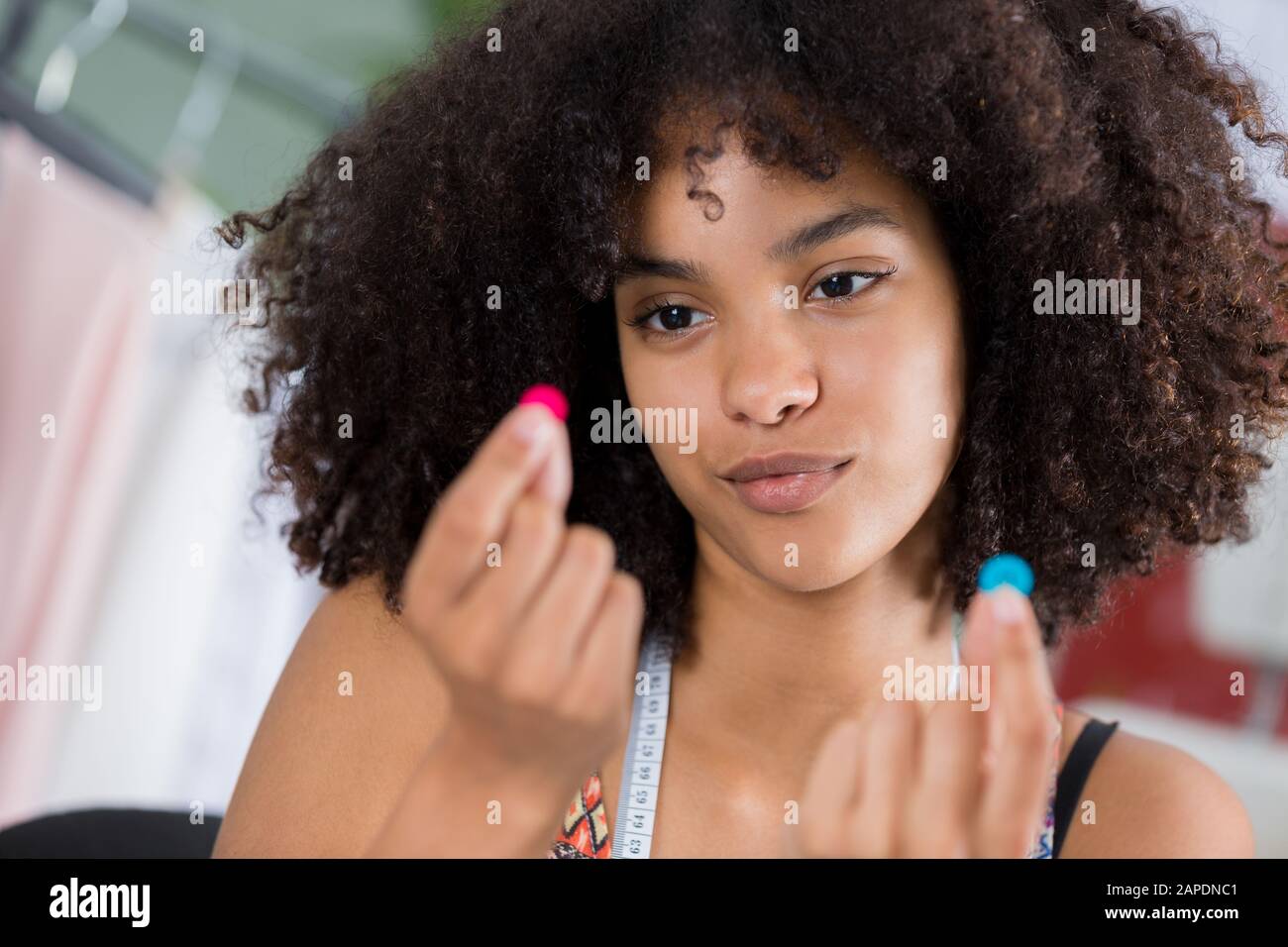 Woman holding replacement light hi-res stock photography and images - Alamy