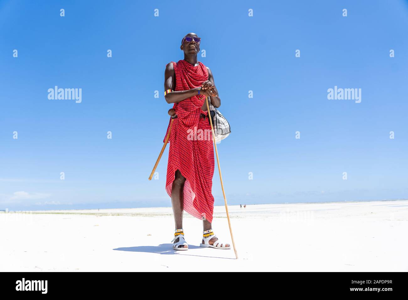 Zanzibar, Tanzania - october 28, 2019 : African man masai dressed in ...