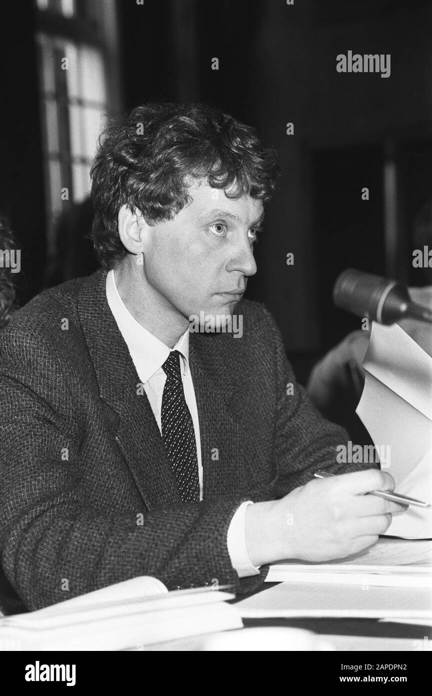 Amsterdam City Council meeting. Jo Horn during meeting Date: February 8 ...