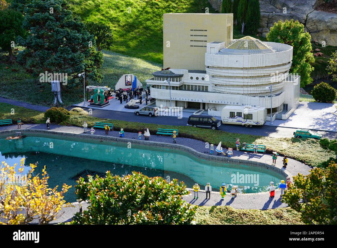 CARLSBAD, CA -4 JAN 2020- View of New York City made of colorful LEGO ...