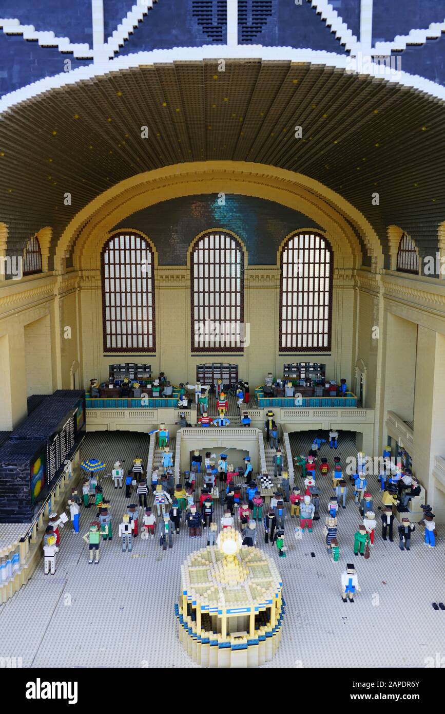 CARLSBAD, CA -4 JAN 2020- View of New York City made of colorful LEGO ...
