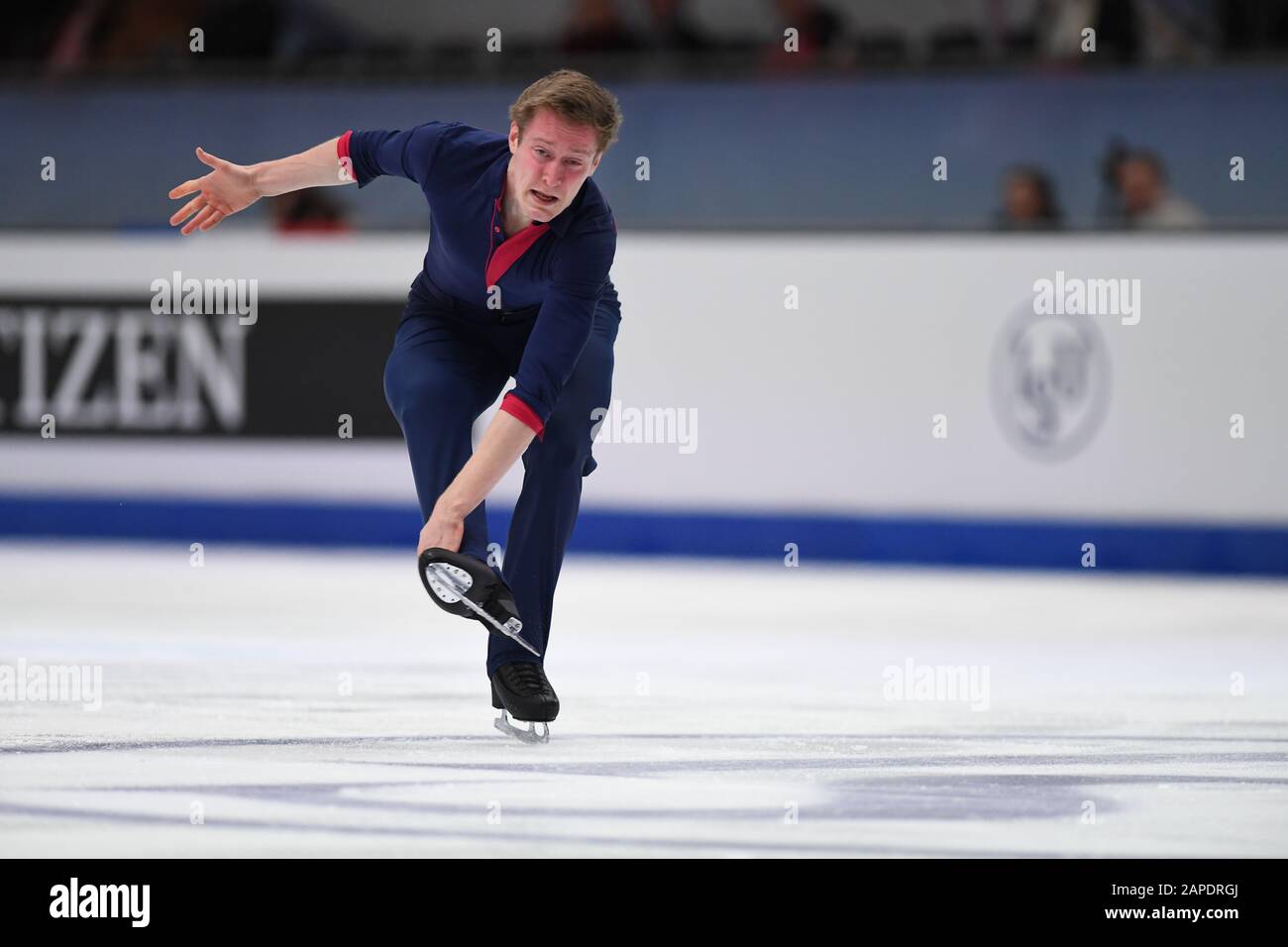 Alexander SAMARIN from Russia, during Men Short Program at the ISU ...