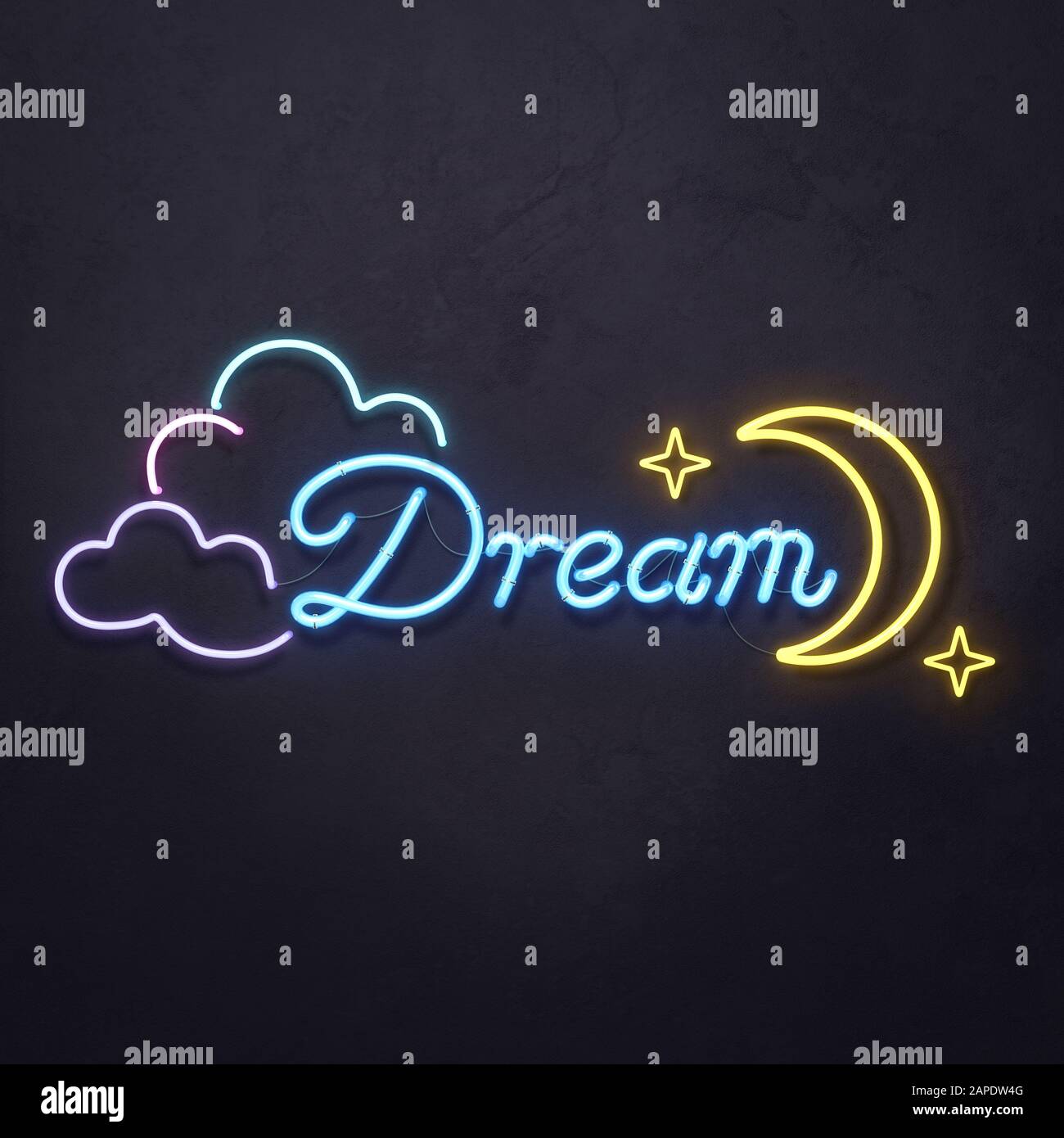 Glowing neon typeface design 002 Stock Photo - Alamy