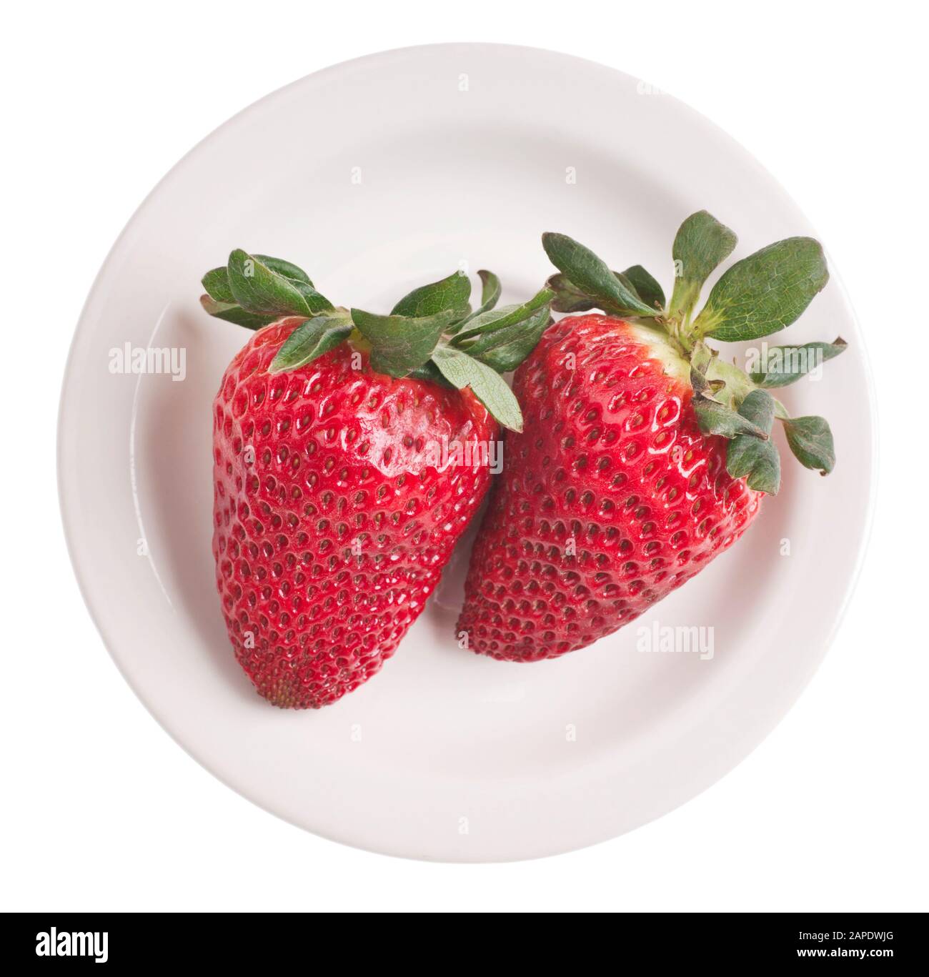 Whole fresh strawberry arrangement isolated on white background Stock ...