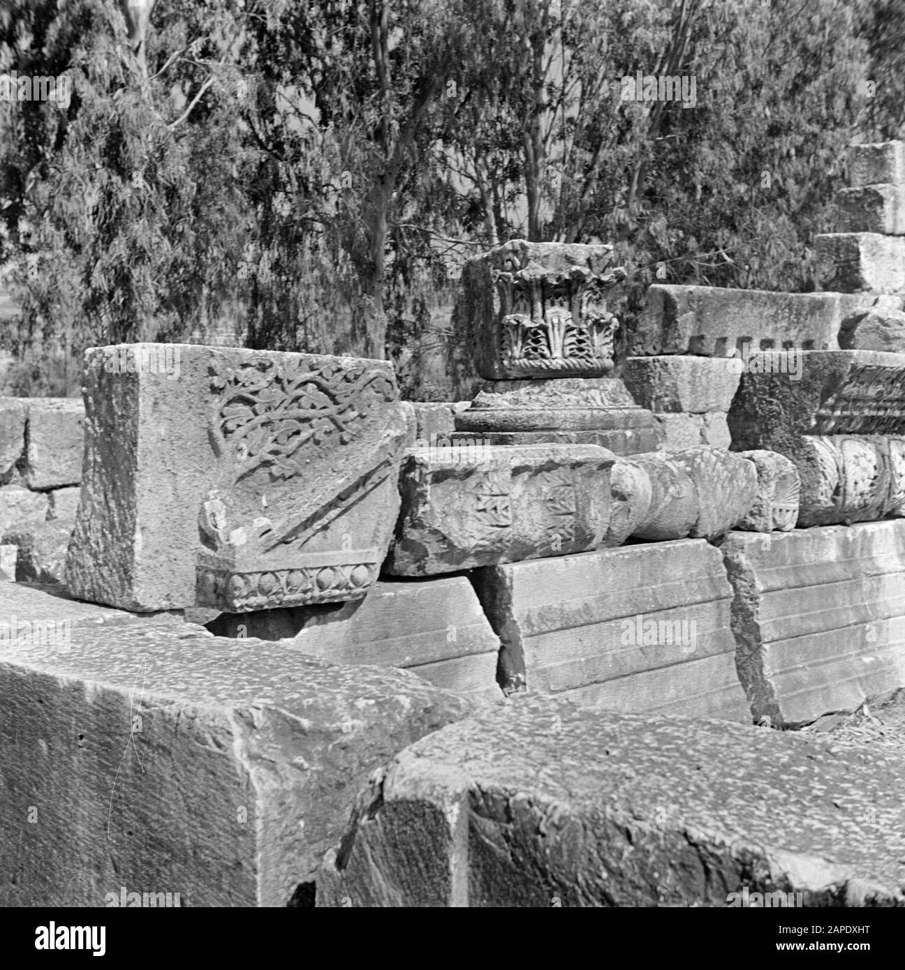 Israel 1948-1949:Galilee Description: Architecture fragments at the ...