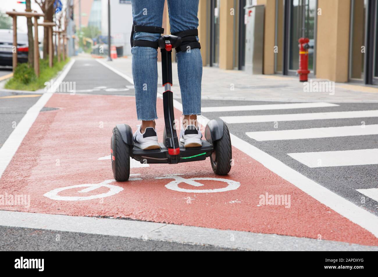 Smart mobility life concept, young man using an electric car, electric ...