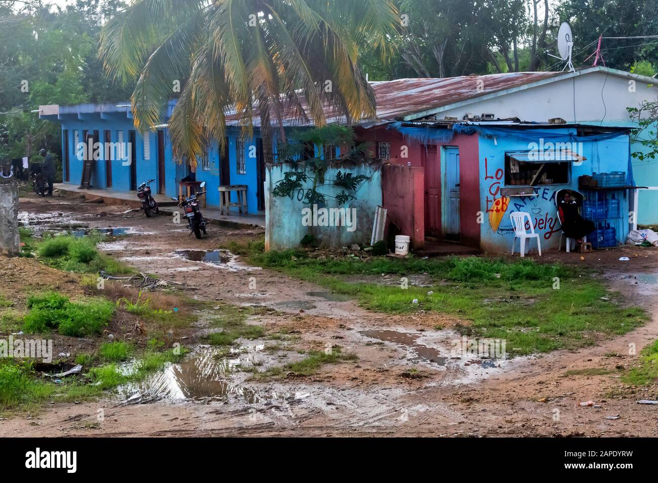 House in a poor area, Dominican Republic Stock Photo - Alamy