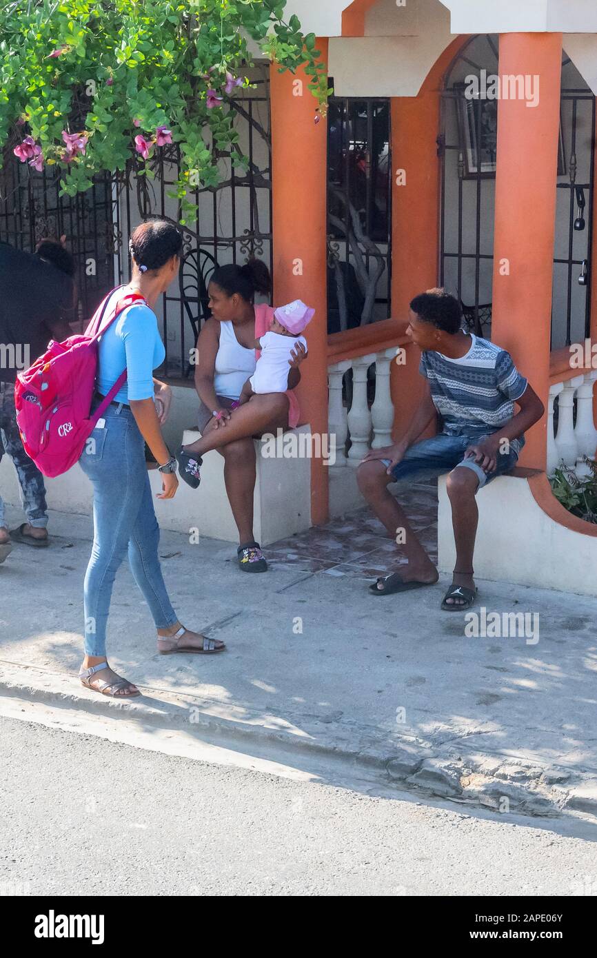 Street scene, Dominican Republic Stock Photo - Alamy